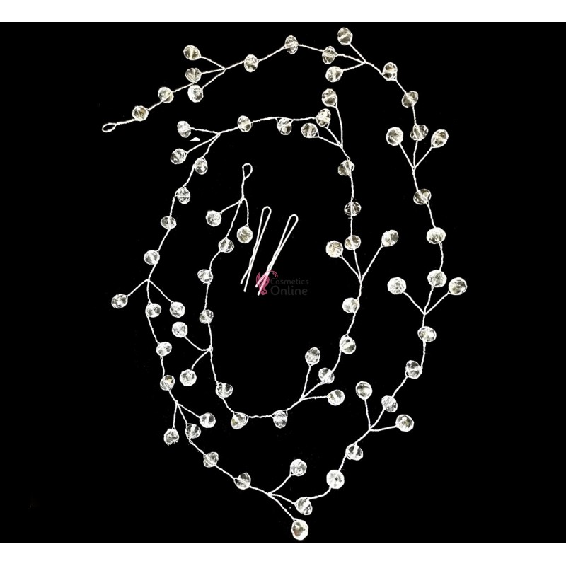 Accesoriu modern pentru decor par WED16AA Argintii cu strasuri pentru ...