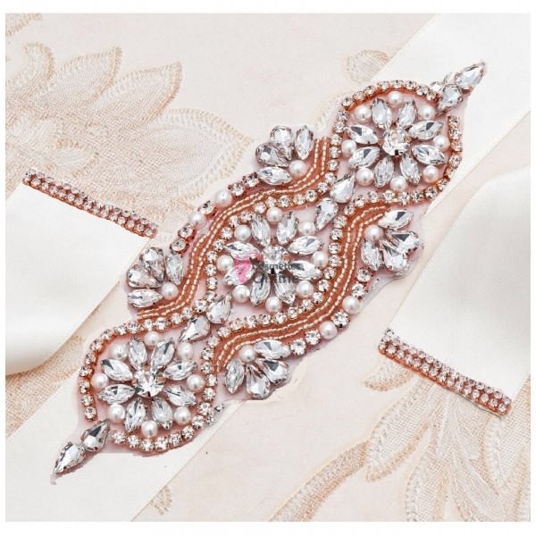 Brau din satin Hand Made Luxury BLT049MM cu Crystale aplicate pentru ...
