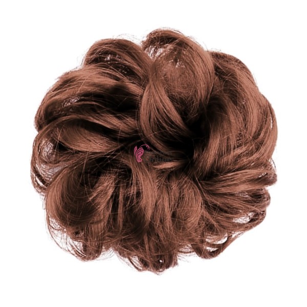 Coc modern din par artificial cu elastic C131946 Saten Mediu - mediu