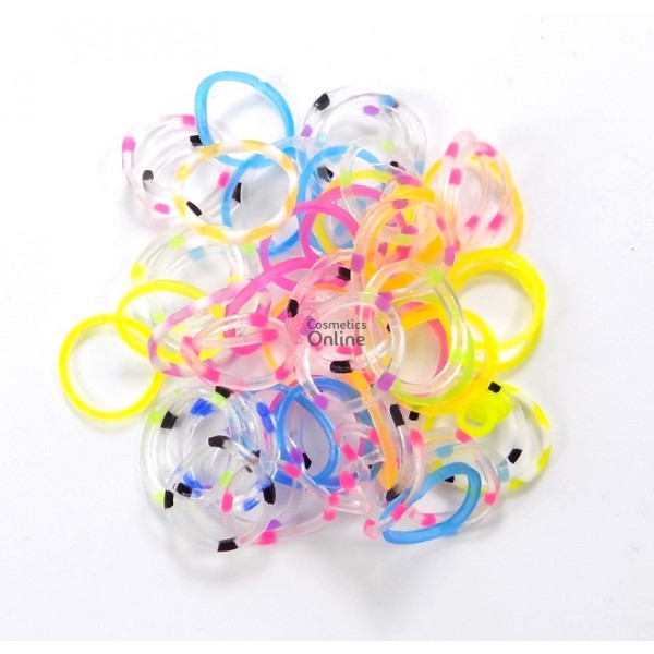 Elastice pentru codite de par, set 70 bucati MRT701 Color mix