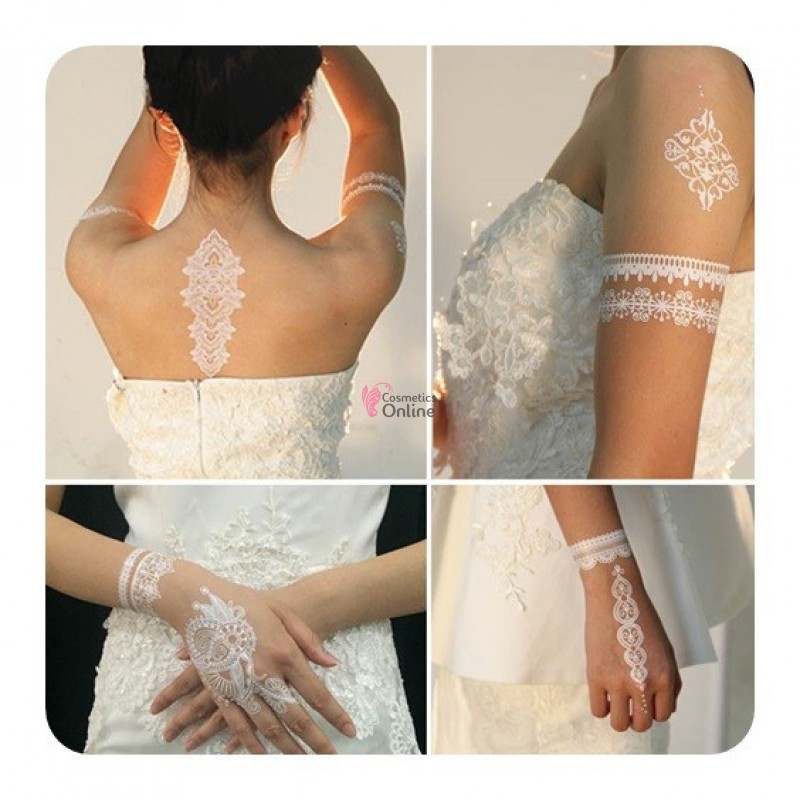 Tatuaje temporare pentru corp HENNA Alb J037