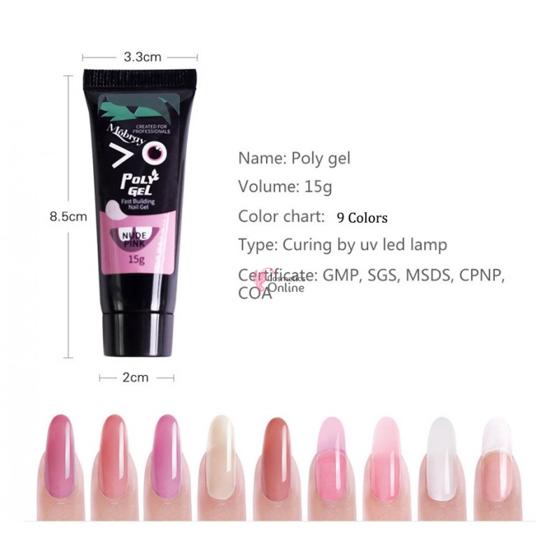 PolyGel UV/ LED pentru unghii false Mobray Fast Building Gel 15 ML - 01 ...