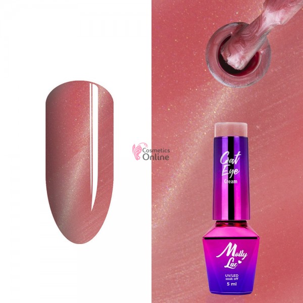 Oja Semi Premium Hibrid MollyLac Cat Eye UV/LED de 5 ml - 174 Cream ...